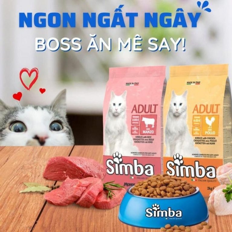SIMBA Cat Food 2kg - Thức ăn hạt hoàn chỉnh cho mèo trưởng thành (Italy ...