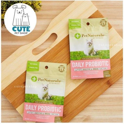 PROBIOTIC Dạng Viên Nhai ở Mèo - Pet Natural Of Vermont DAILY PROBIOTIC ...
